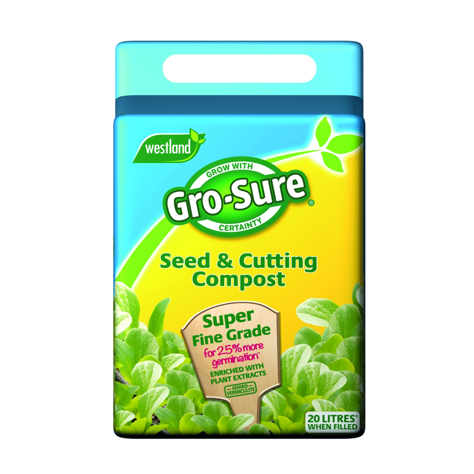 WESTLAND GRO-SURE SEED & CUTTING COMPOST - 20L - Waresley Park